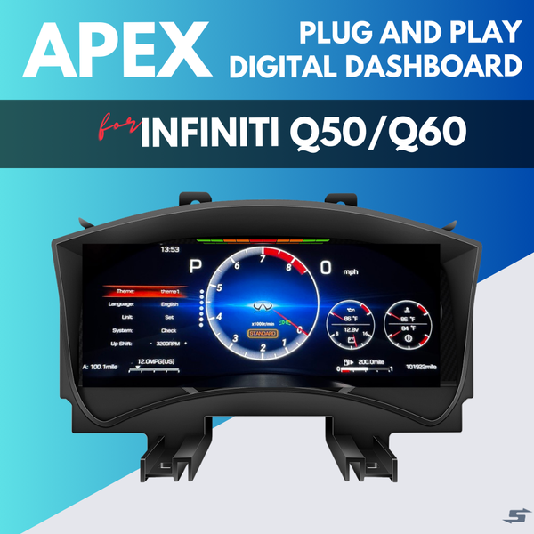 APEX Digital Dashboard Instrument Cluster for Infiniti Q50/Q60 ...